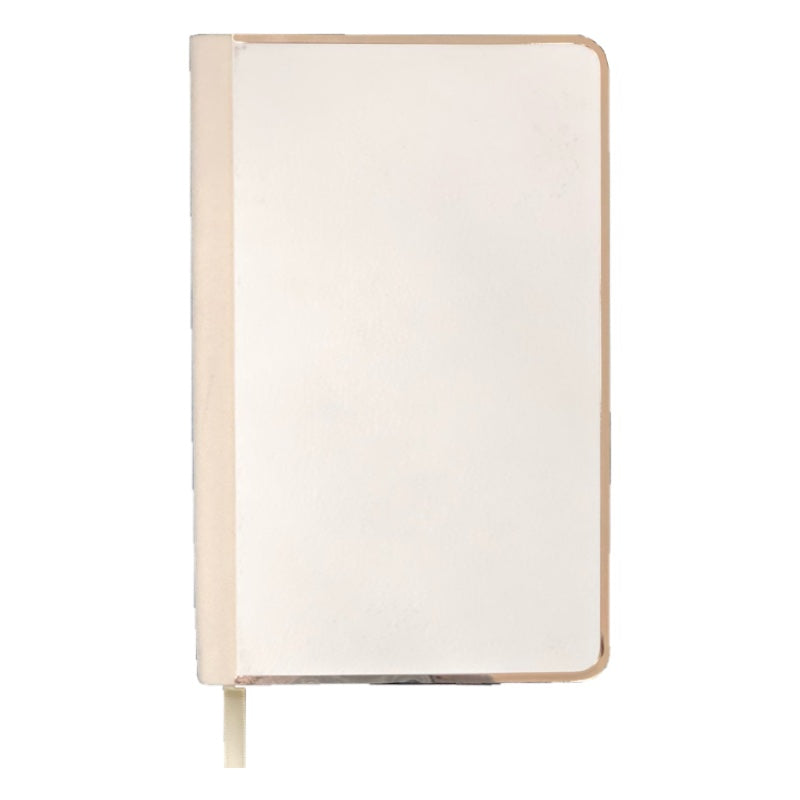 White A5 Notebook with a Gold rim – Somji & Co. LLC